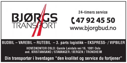 BJØRGS BUDBIL OG TRANSPORT "din transportør i hverdagen" - Dagens side
